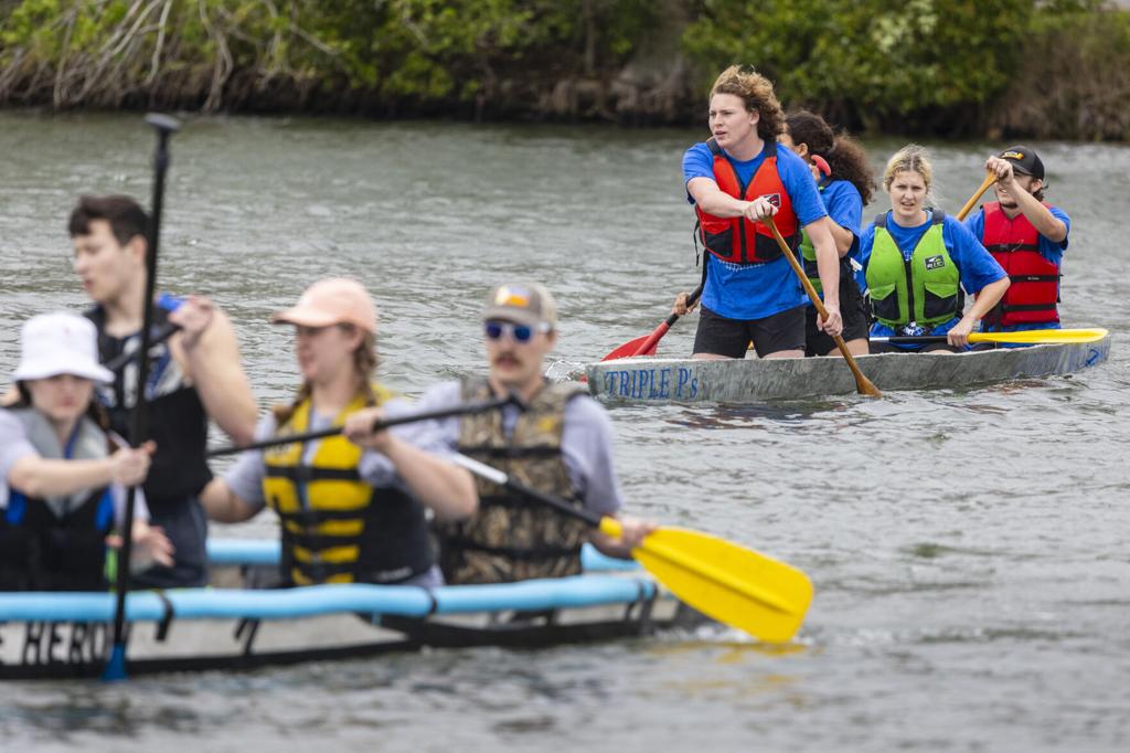 how do concrete canoes float