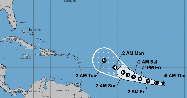 Tropical Storm Sam expected to form Thursday, become Cat 3 hurricane in ...