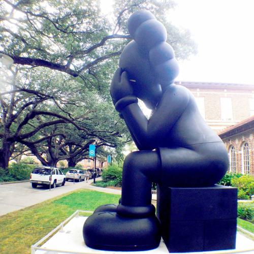 Minnie Mouse-like sculpture weeps as KAWS art exhibit opens at Newcomb ...