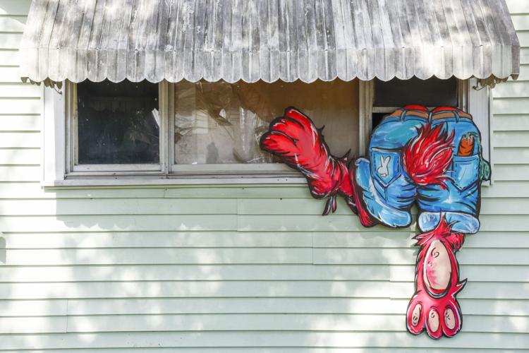 Giant Easter bunny crashes on porch, art by Josh Wingerter | Arts ...