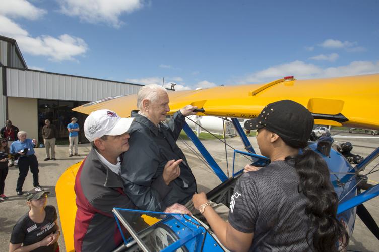 Photos: Retired Vets fly over BR, in Ageless Aviation's open-cockpit ...