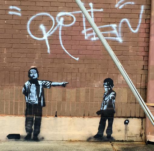 Imitation or real? Banksy-style stencil appears in New Orleans at K+10 ...