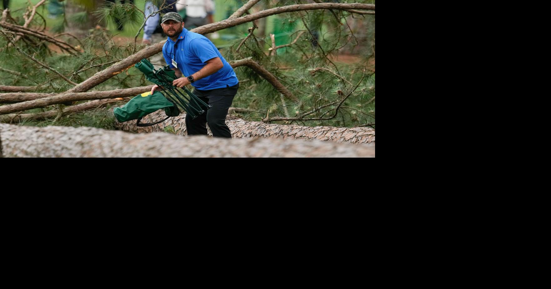 Trees fall at Augusta National during play at the Masters | Sports ...