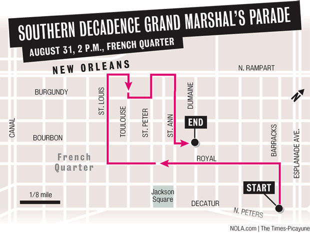 Southern Decadence 2014: Parade route maps and more details | Louisiana ...