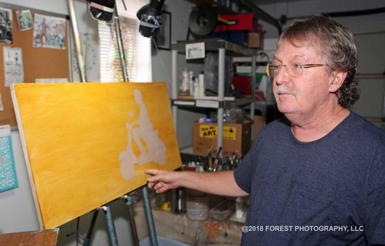 Artist Bill Crowell paints 'unique' scene of the old Crash Landing bar ...