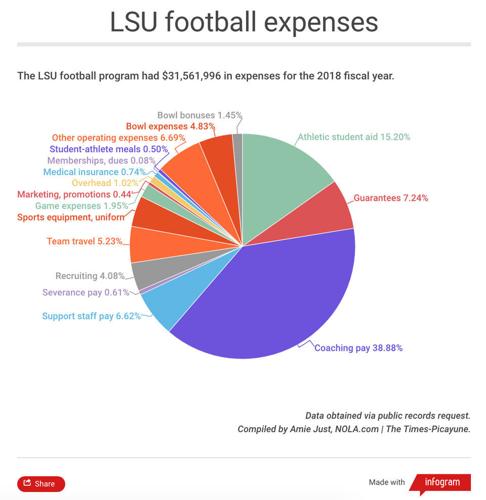 Detailed LSU athletics financial data: 2018 revenue down, expenses up ...