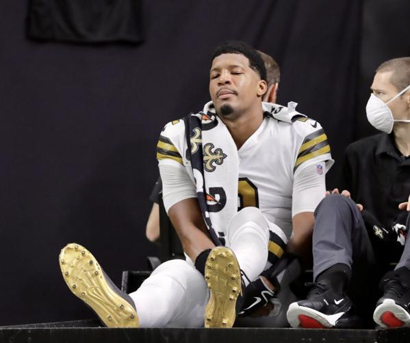 Saints QB Jameis Winston leaves game vs. Buccaneers following injury on ...