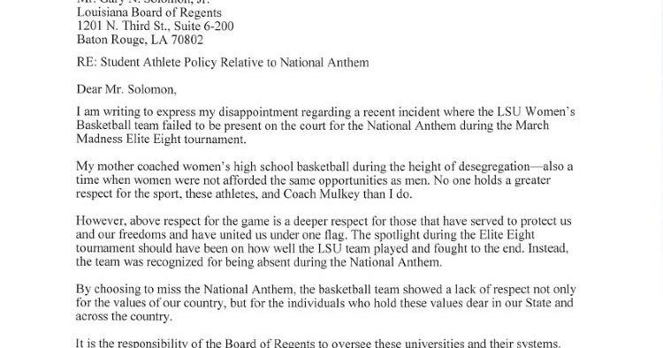 LA Board of Regents letter | | nola.com