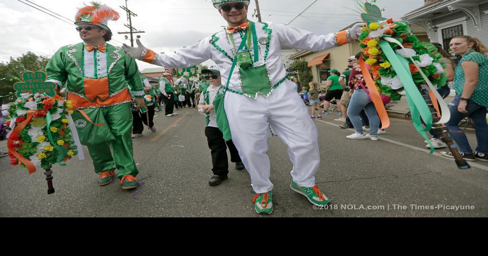 Irish Channel parade flows slowly down Magazine on St. Patrick's Day ...