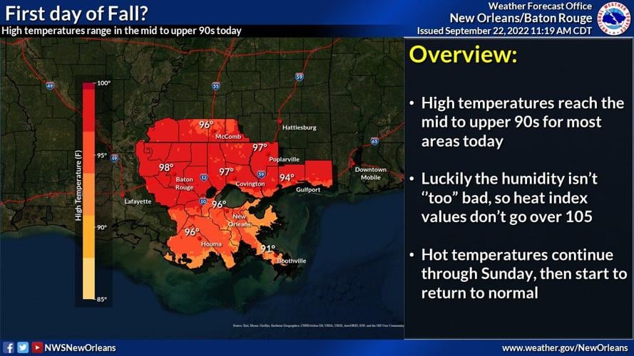 New Orleans set a heat record on first day of fall, but cooler weather ...