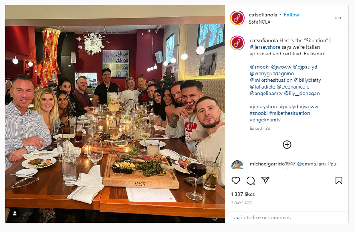 Jersey Shore at Sofia | | nola.com