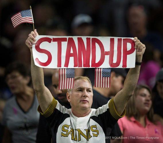 Fans boo kneeling New Orleans Saints players during tribute to fallen ...