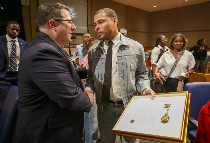 New Orleans celebrated Tyrann Mathieu's legacy at City Hall | Saints ...