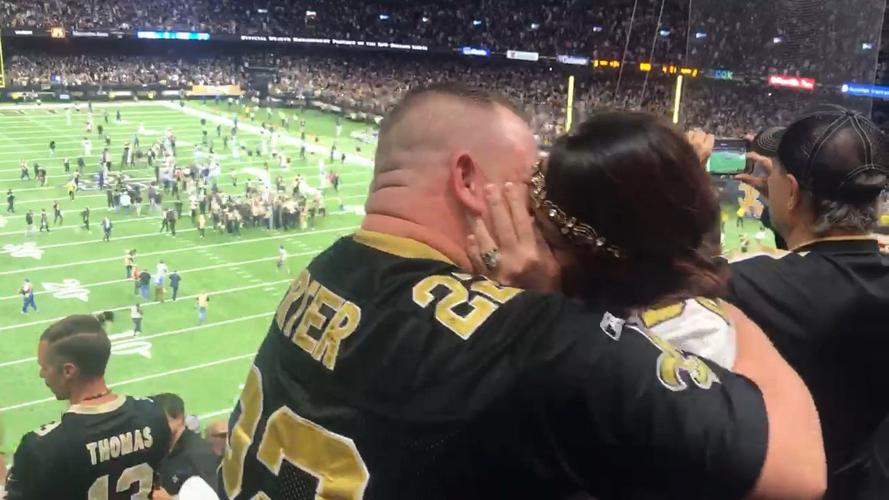Saints fan timed marriage proposal with winning field goal. Thank ...