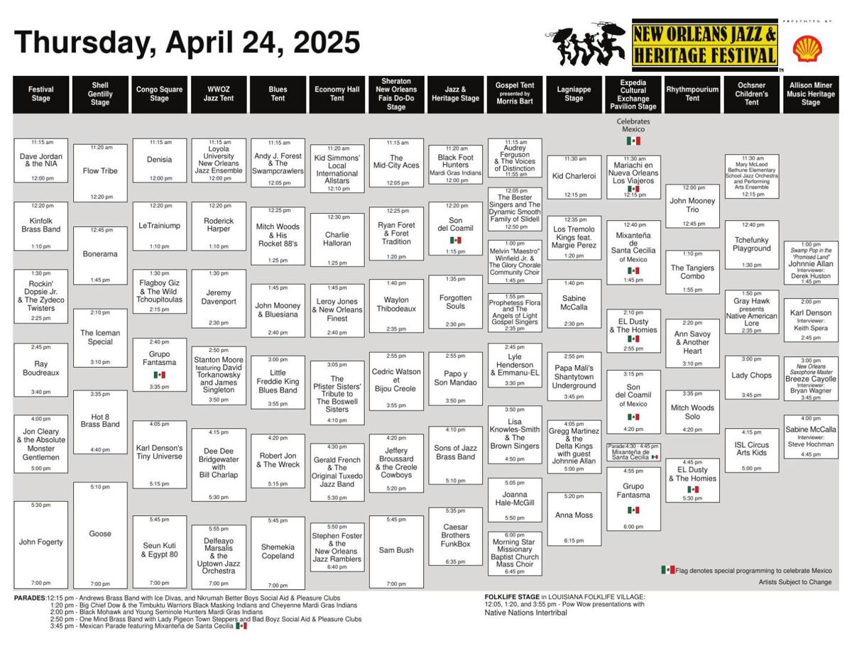 New Orleans Jazz & Heritage Festival releases 2025 cubes | Jazz Fest ...