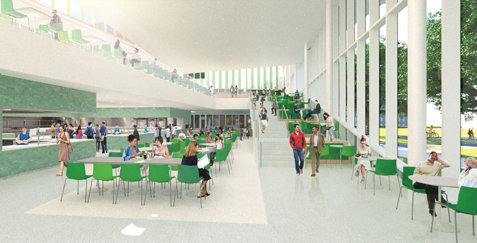 Here's a first look at Tulane's planned dining hall and commons space ...
