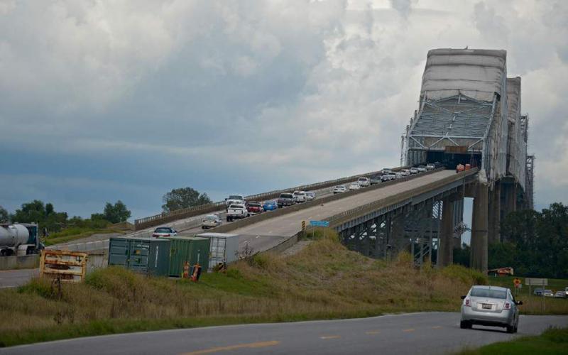 Blue skies once again as tarps and platforms are removed from the ...