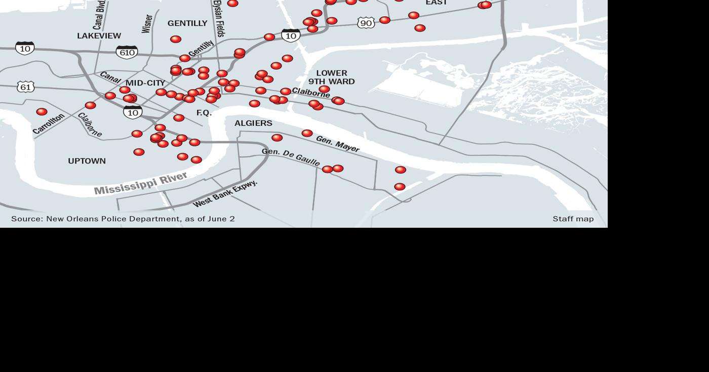 060423 NOLA murders map | | nola.com