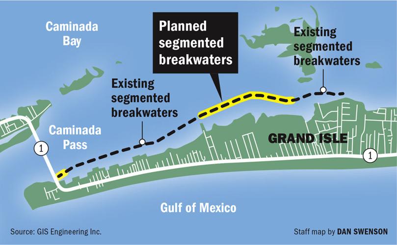Coastal project to complete line of breakwaters protecting the bay side ...