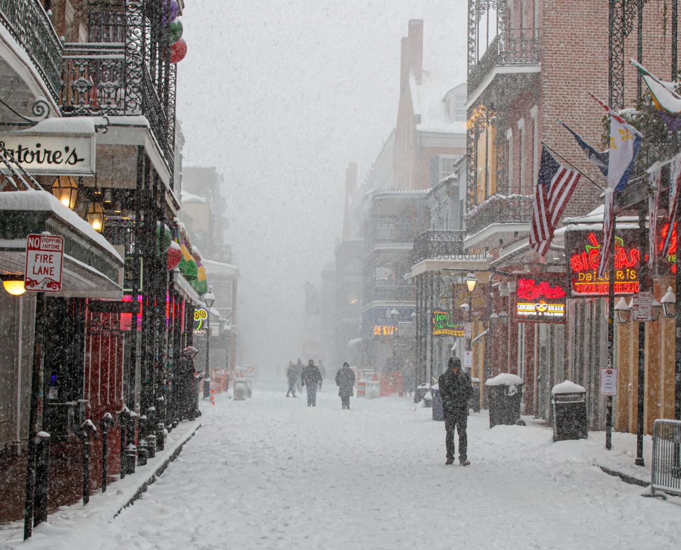 Photos: See the French Quarter covered in snow as historic storm begins ...