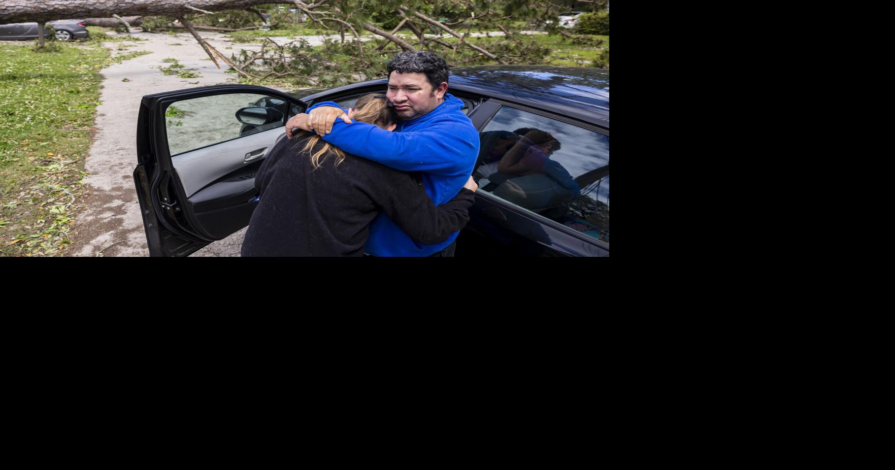 Photos: Picking up the pieces and assessing the damage the day after a ...