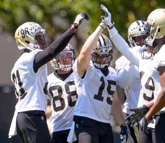 Photos: Saints, Adrian Peterson hit practice field, honor Cortez ...