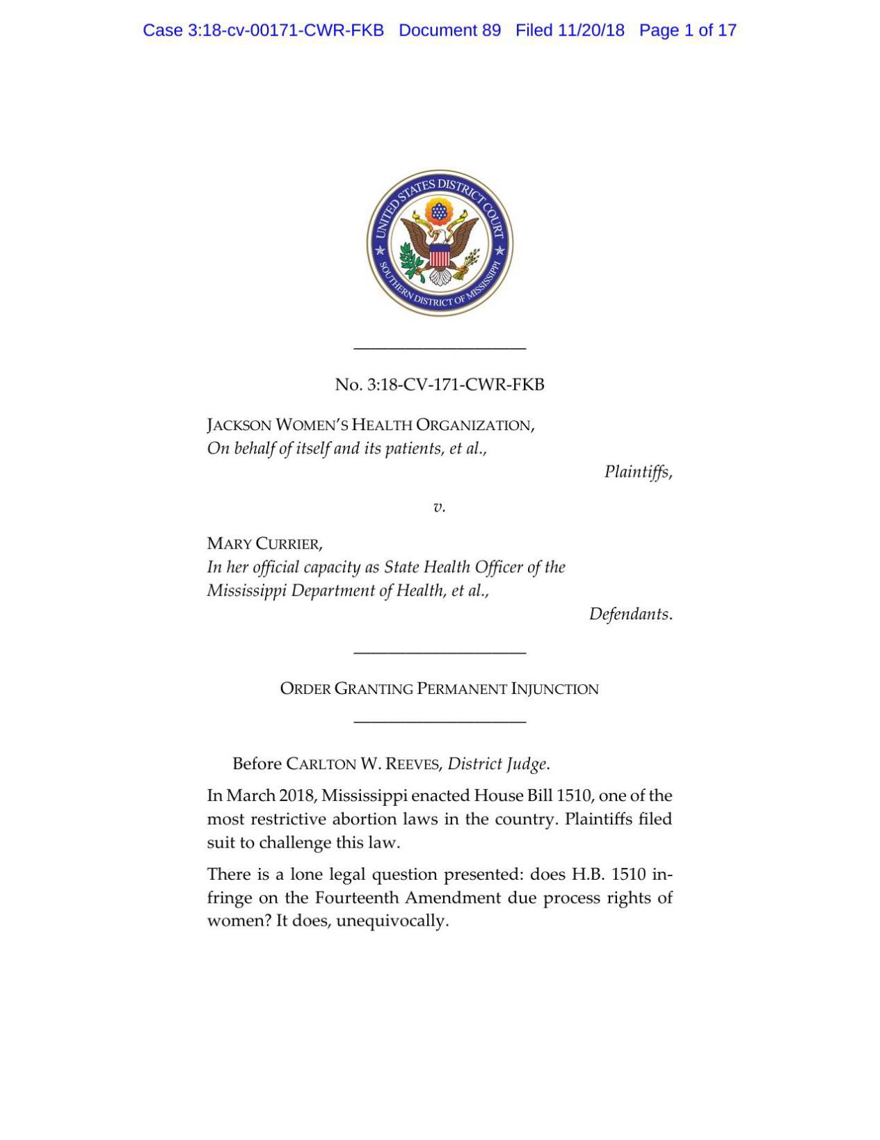 PDF: Read the judge's order | | nola.com