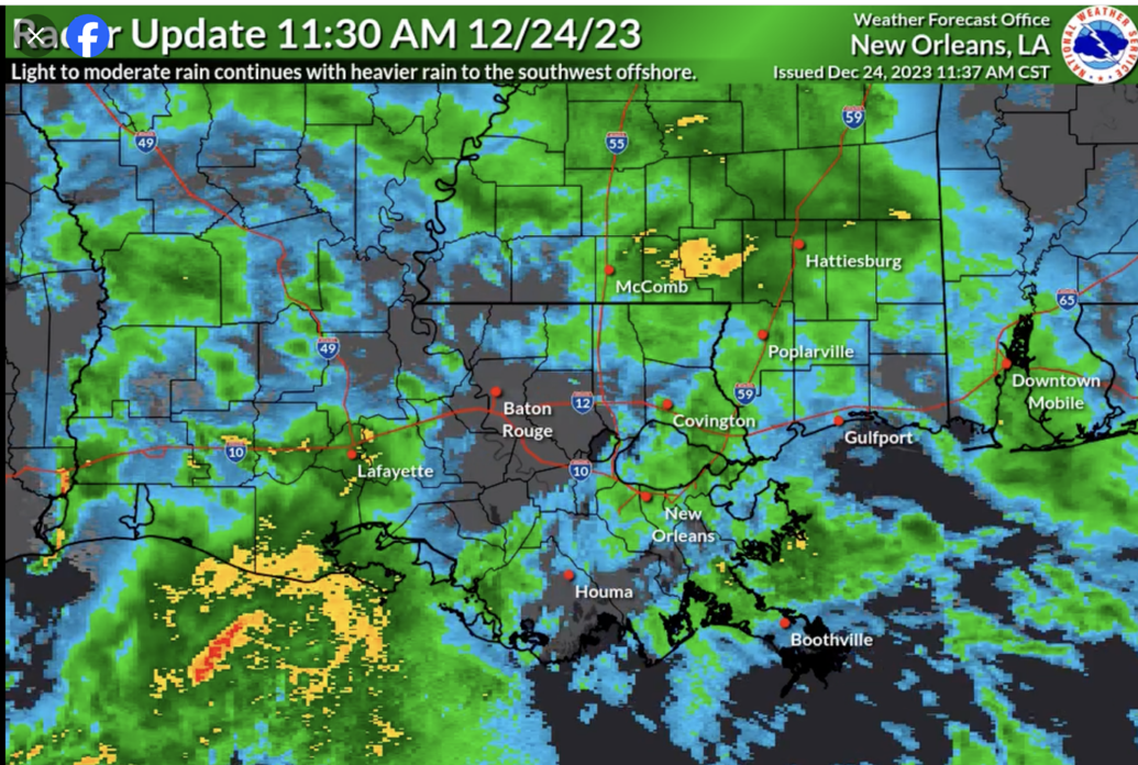 Christmas Day weather forecast for Louisiana: Rain clears | Weather ...