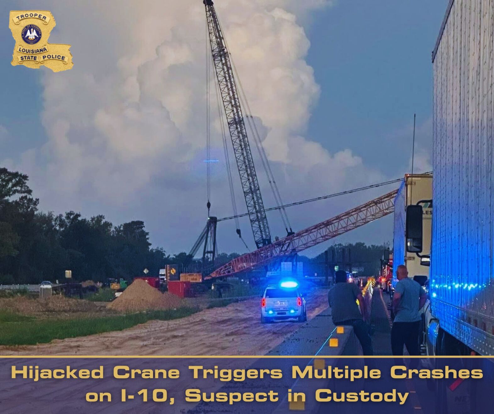 LA man steals crane, causes major crashes on Interstate 10 | Crime ...