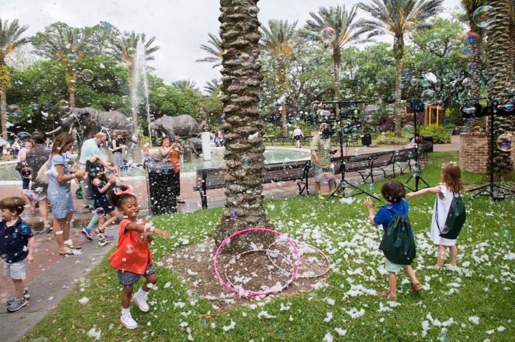 Photos: New wildlife statues make a splash at Audubon Zoo's watering ...