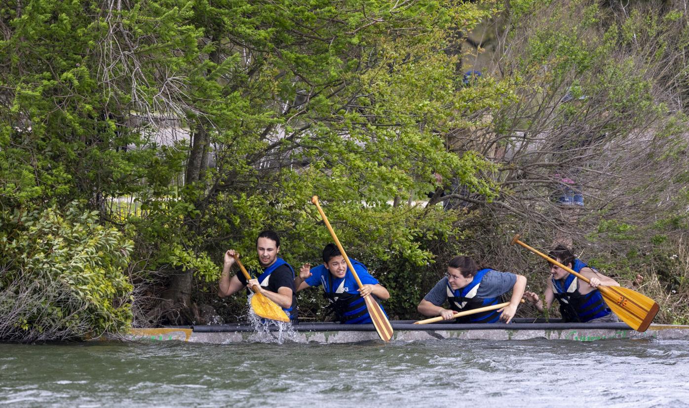 how do concrete canoes float