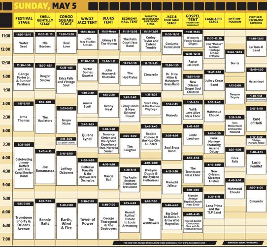 Sunday, May 5, at Jazz Fest: Earth, Wind & Fire, Wallflowers | Jazz ...