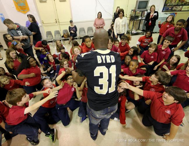 Saints safety Jairus Byrd visits Harahan Elementary: photo gallery ...