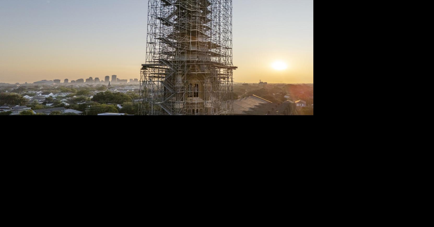 Historic church spire in New Orleans gets a major renovation | Photos ...