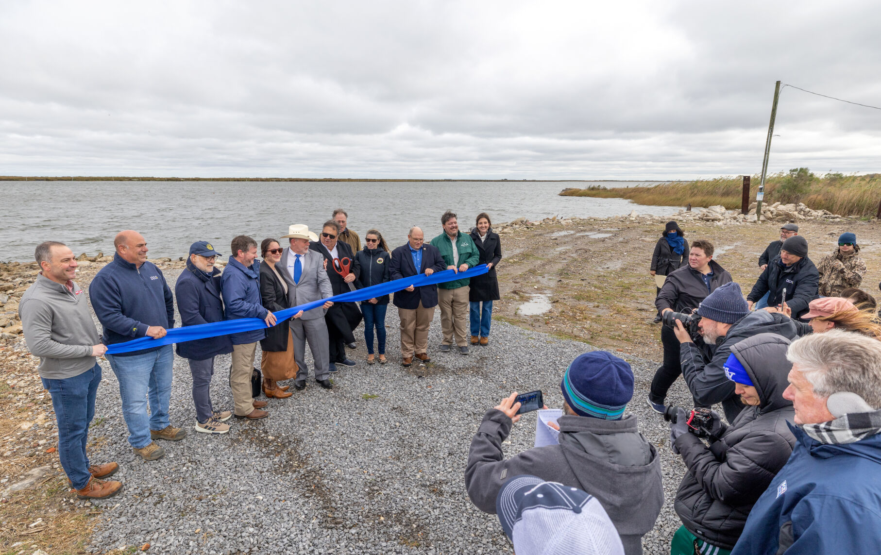 Photos: Louisiana’s largest marsh-building project to date is unveiled ...