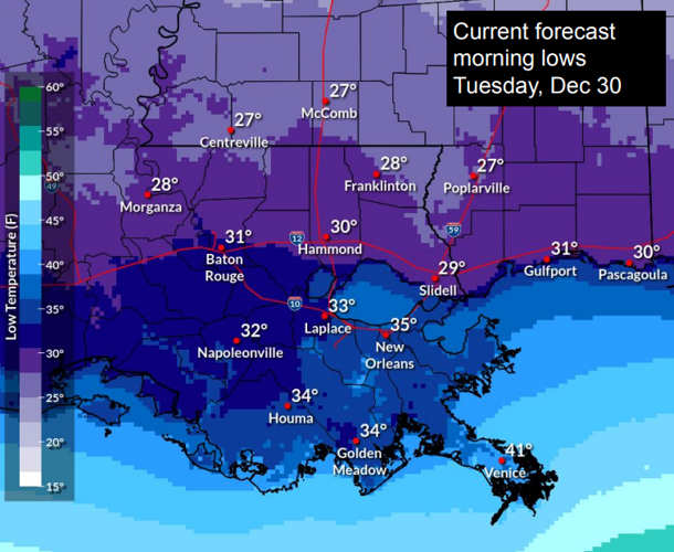 Cold front forecast to bring freeze to south Louisiana | Weather | nola.com