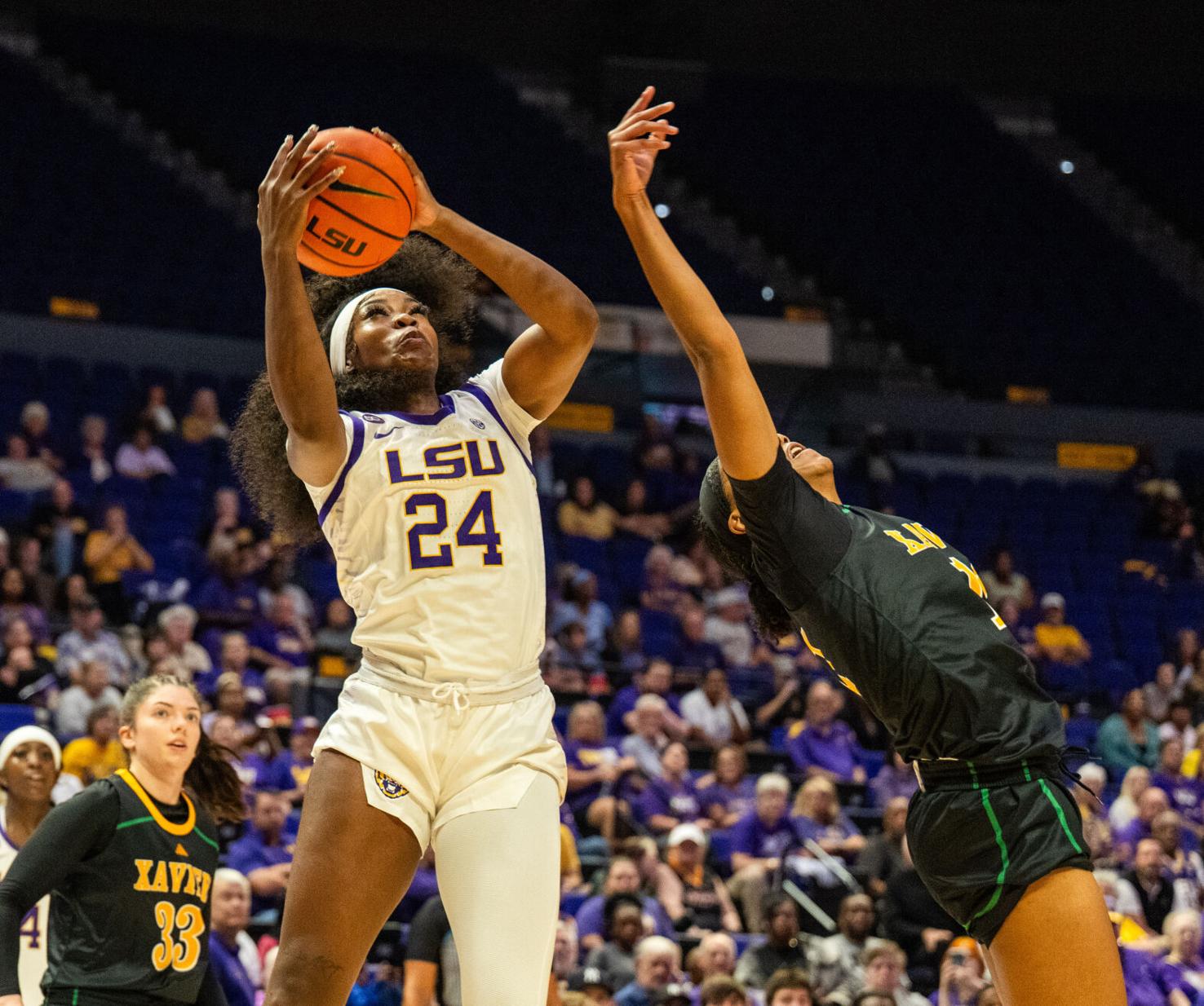 Photos: LSU nets 114 points in exhibition win over Xavier of New ...