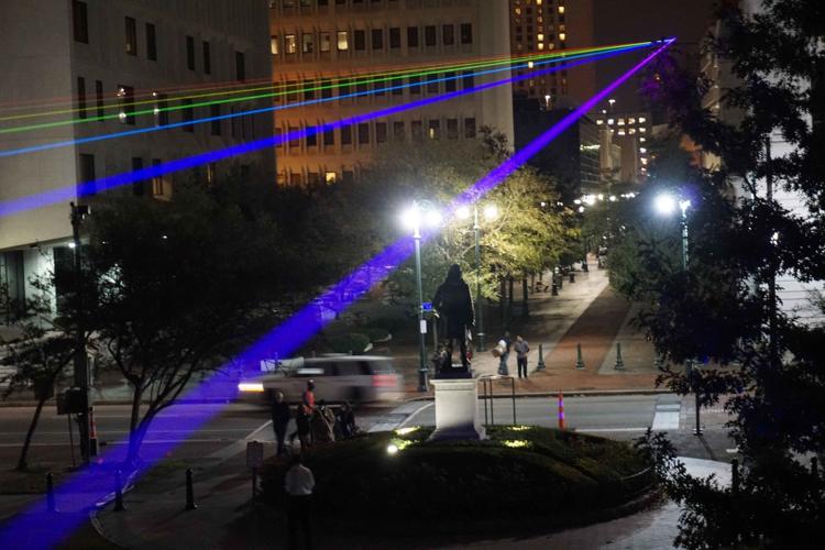 Look, up in the sky: 'Global Rainbow' laser zips over New Orleans ...