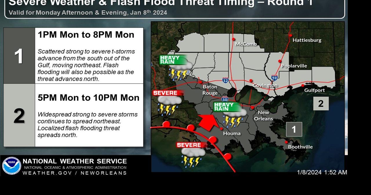 Watch NWS video update on extreme weather for Louisiana | Weather ...