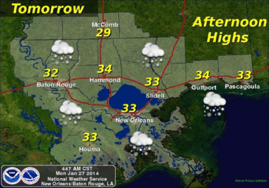 Winter storm watch remains in effect for New Orleans, Baton Rouge ...