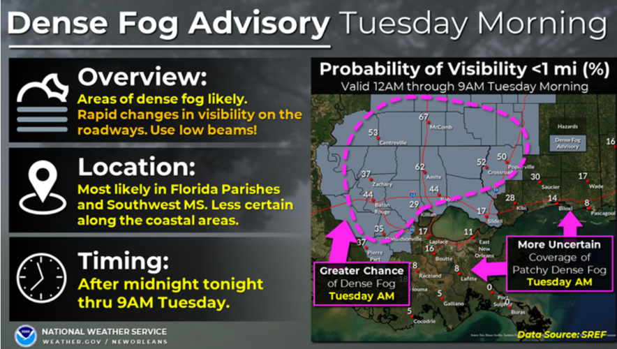 New Orleans, Baton Rouge under dense fog advisory | Weather | nola.com