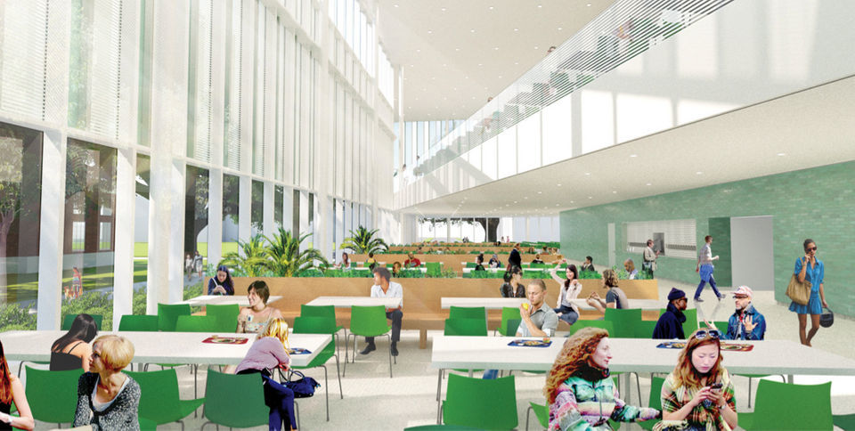 Here's a first look at Tulane's planned dining hall and commons space ...