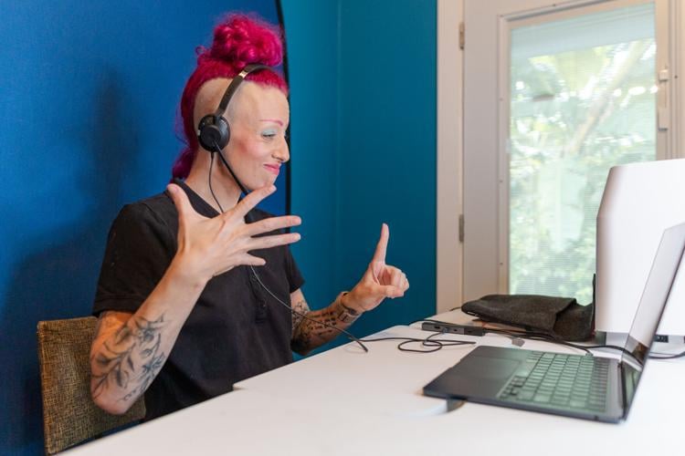 New Orleans burlesque star Bella Blue ASL medical translator ...