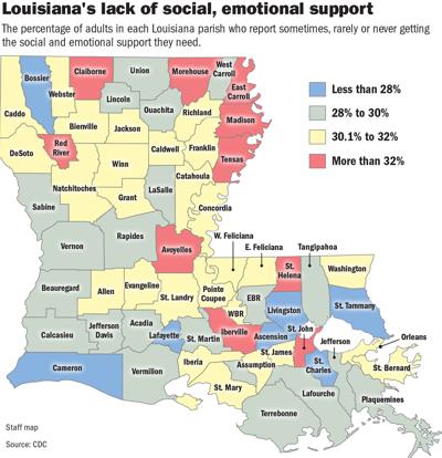 1 in 3 Louisianans are lonely and lack emotional, social support. See ...