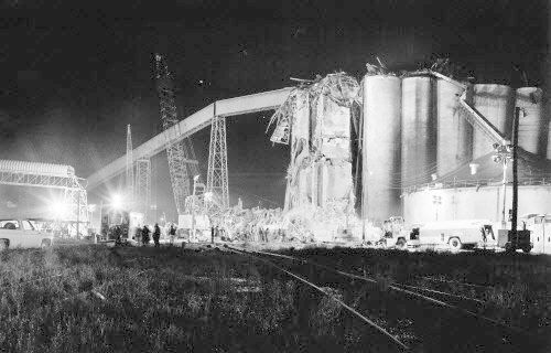 Continental Grain elevator at Nine Mile Point exploded Dec. 22, 1977 ...