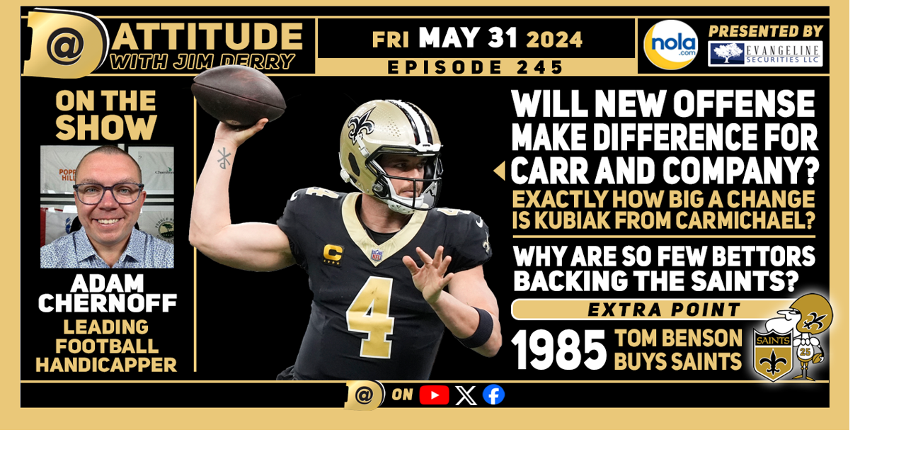 Saints Klint Kubiak Derek Carr Adam Chernoff Dattitude Pod | Sports ...