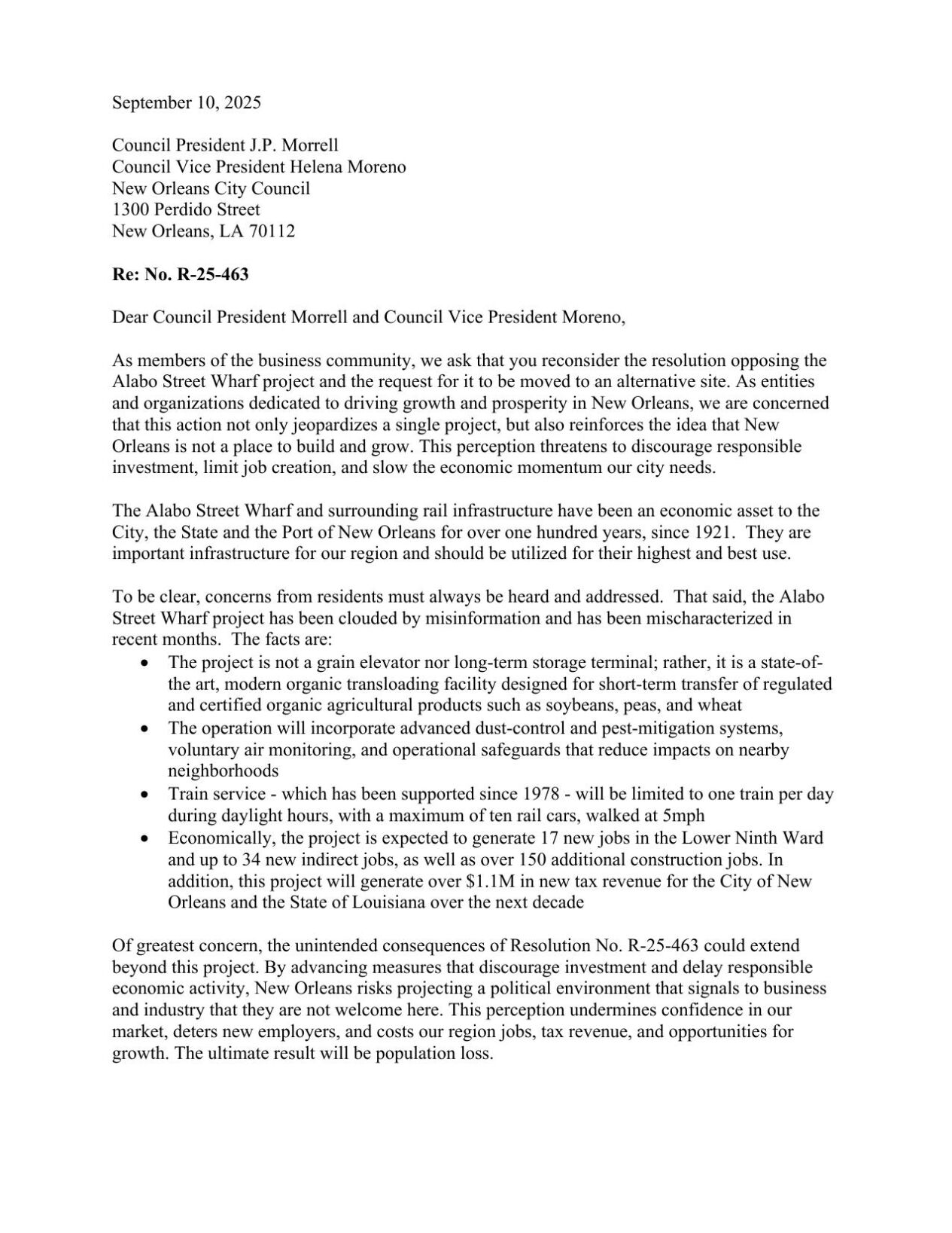 Letter to council | | nola.com