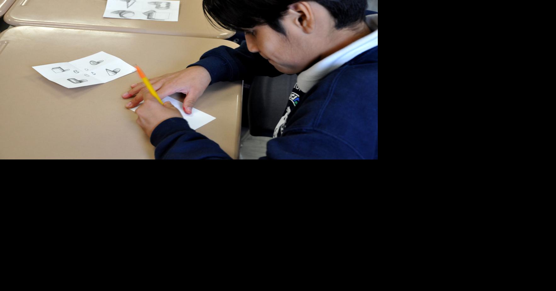 Einstein Charter Middle School students study shape and shadow ...