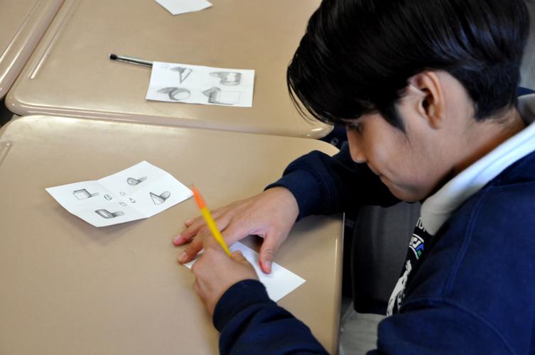 Einstein Charter Middle School students study shape and shadow ...