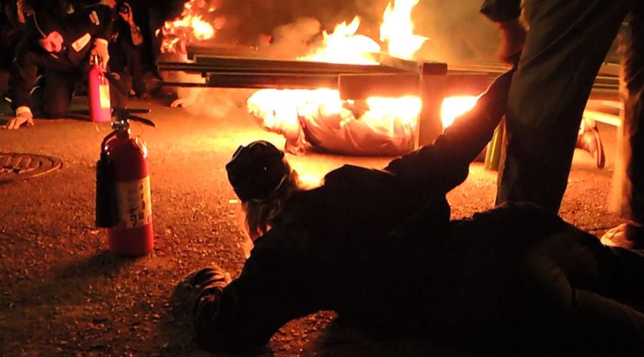 Walker Babington, performance artist and stuntman, sets himself ablaze ...